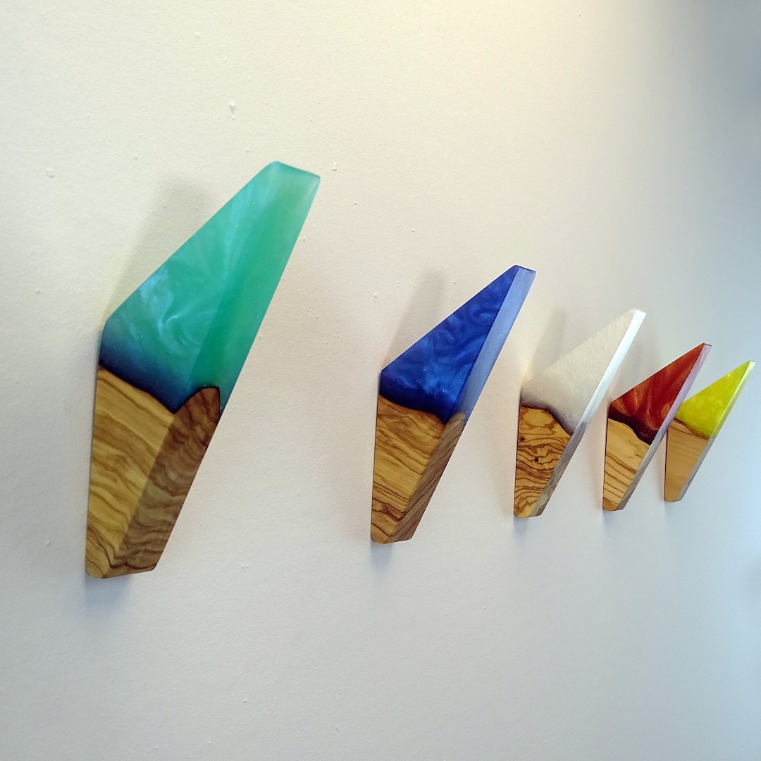 Epoxy Hook, Coat Rack Wall Mounted, Unique Towel Rack, Coat Rack, Hat ...