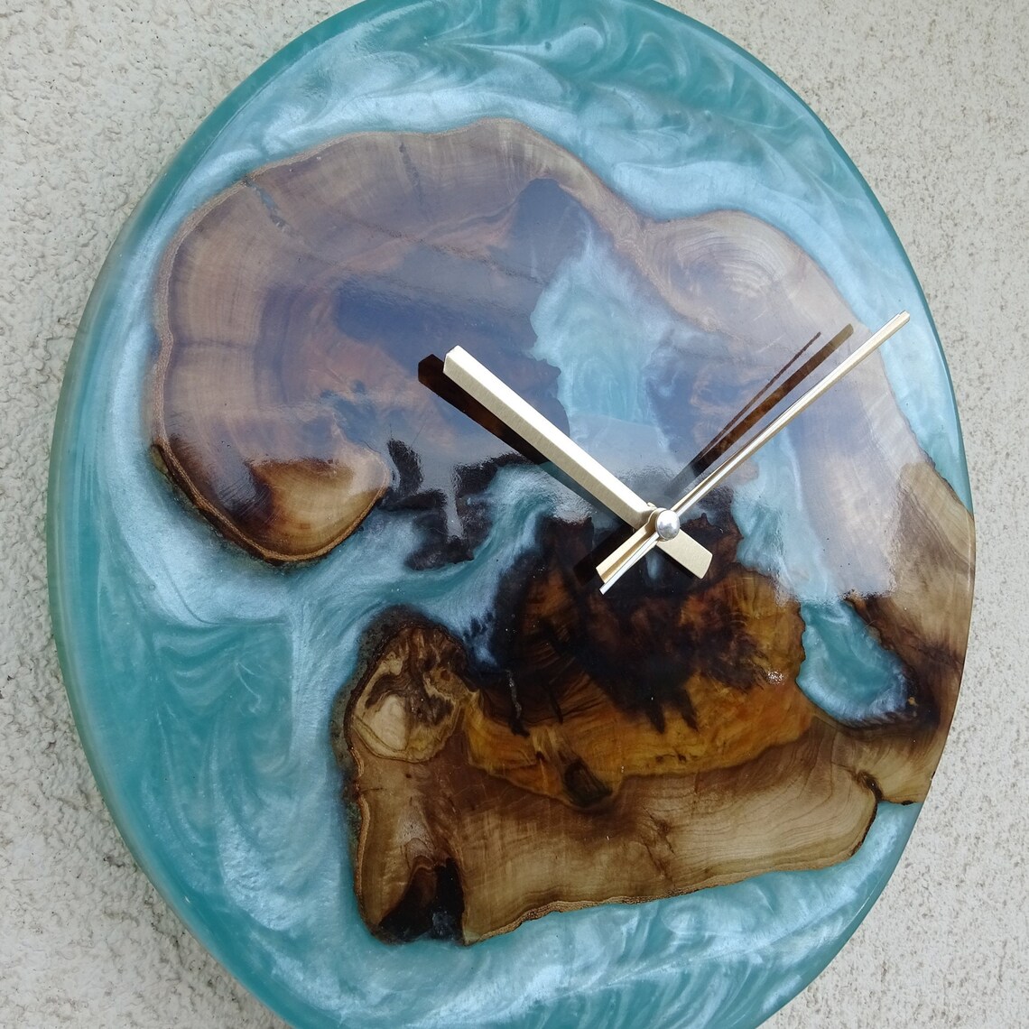 Epoxy Wood Wall Clock Handmade Housewarming Gift Wall | Etsy