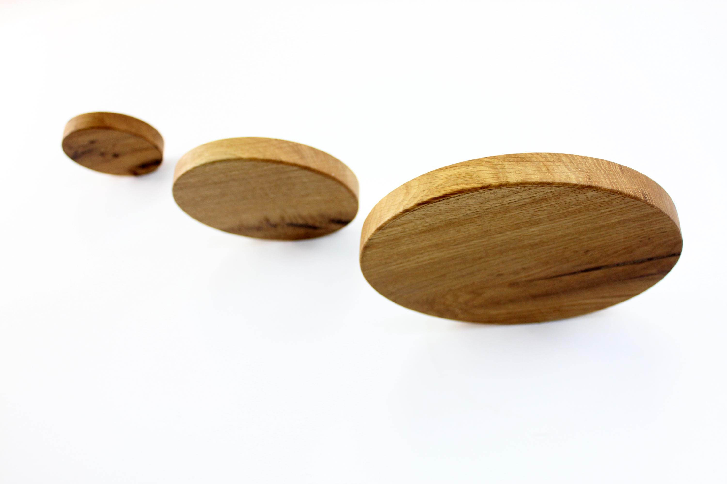Floating Shelves Solid Oak and Walnut | Square and Circle Design | Wall ...