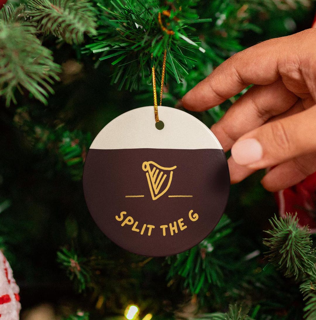Guinness Beer Ornament, Christmas Decoration, Guinness Gift, Split the ...