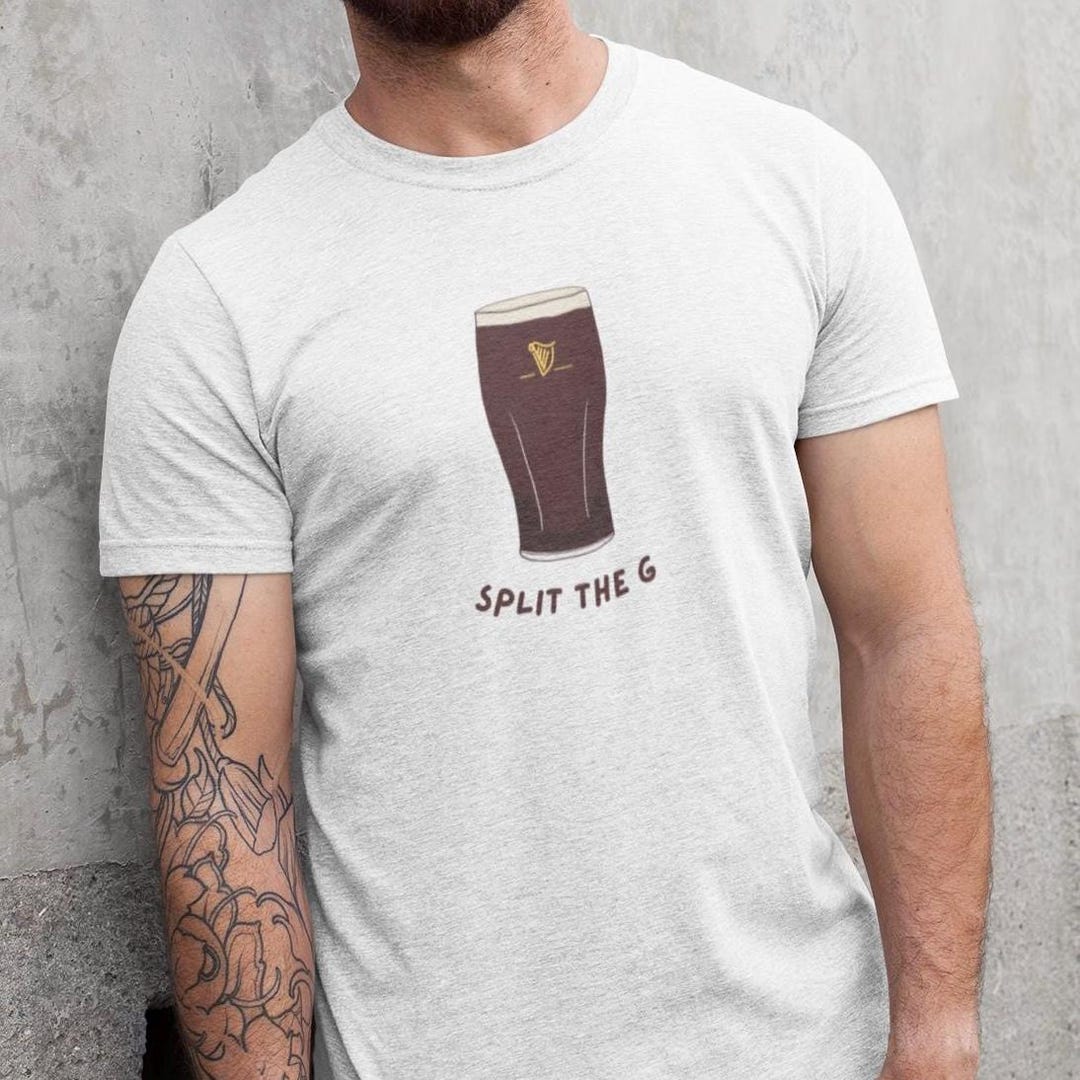 Guinness T Shirt, Split the G Tee, Guinness Beer Shirt, Ireland, Irish ...