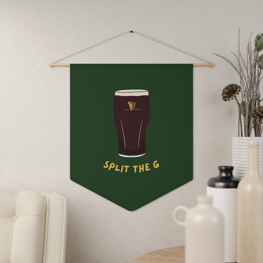 Split the G Guinness Pennant Wall Art - Fabric Wall Decor, Guinness ...