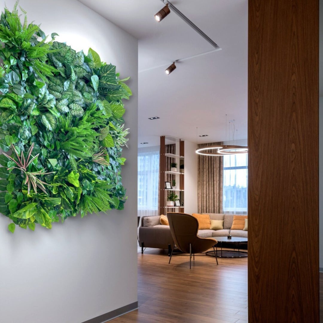 Pflanzenwand / Pflanzenbild "URBAN JUNGLE" aus Realtouch Kunstpflanzen ...