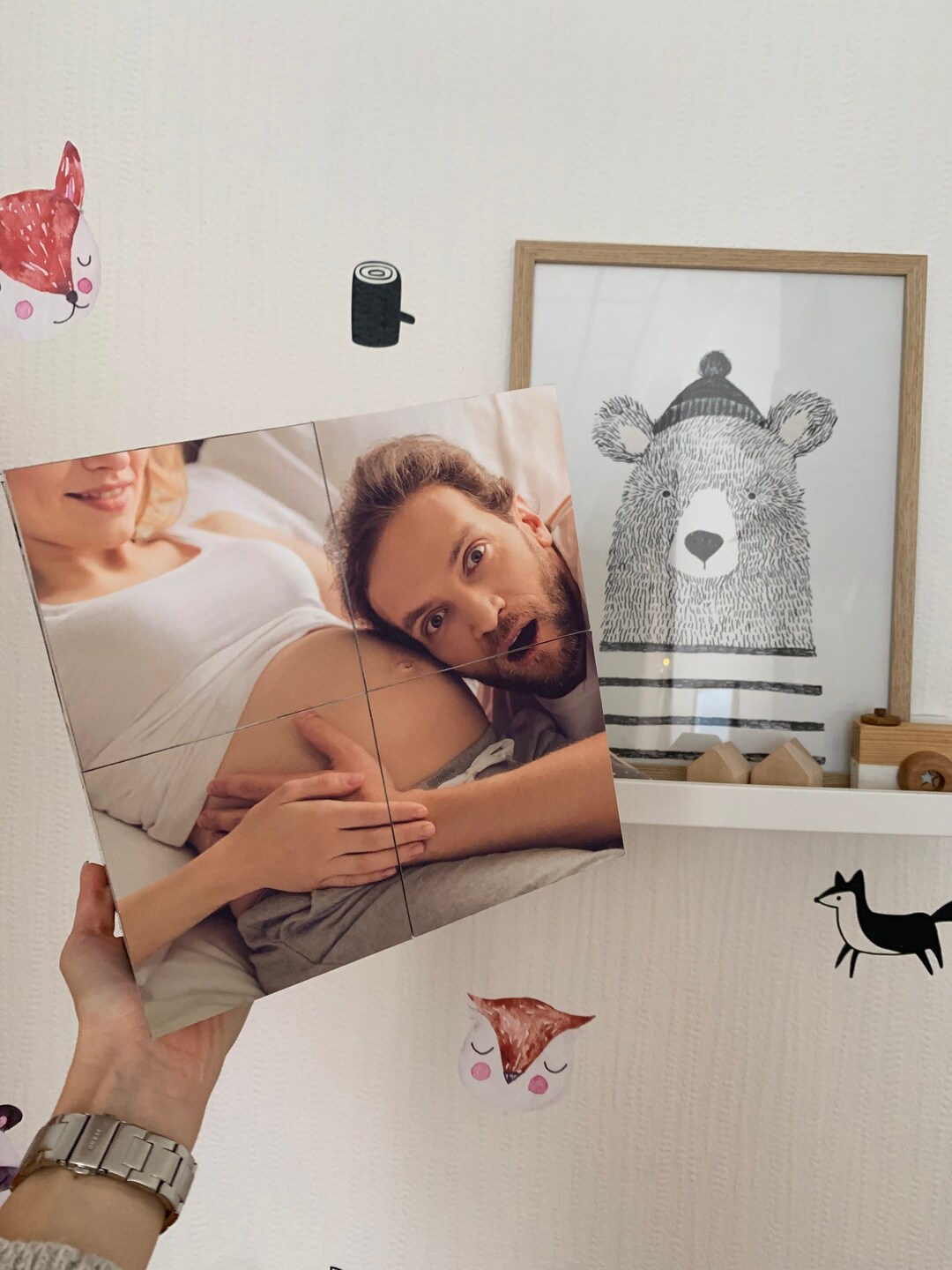 Pregnancy Photos, Maternity Photos, Photo Cube, Photo Block, Wooden ...