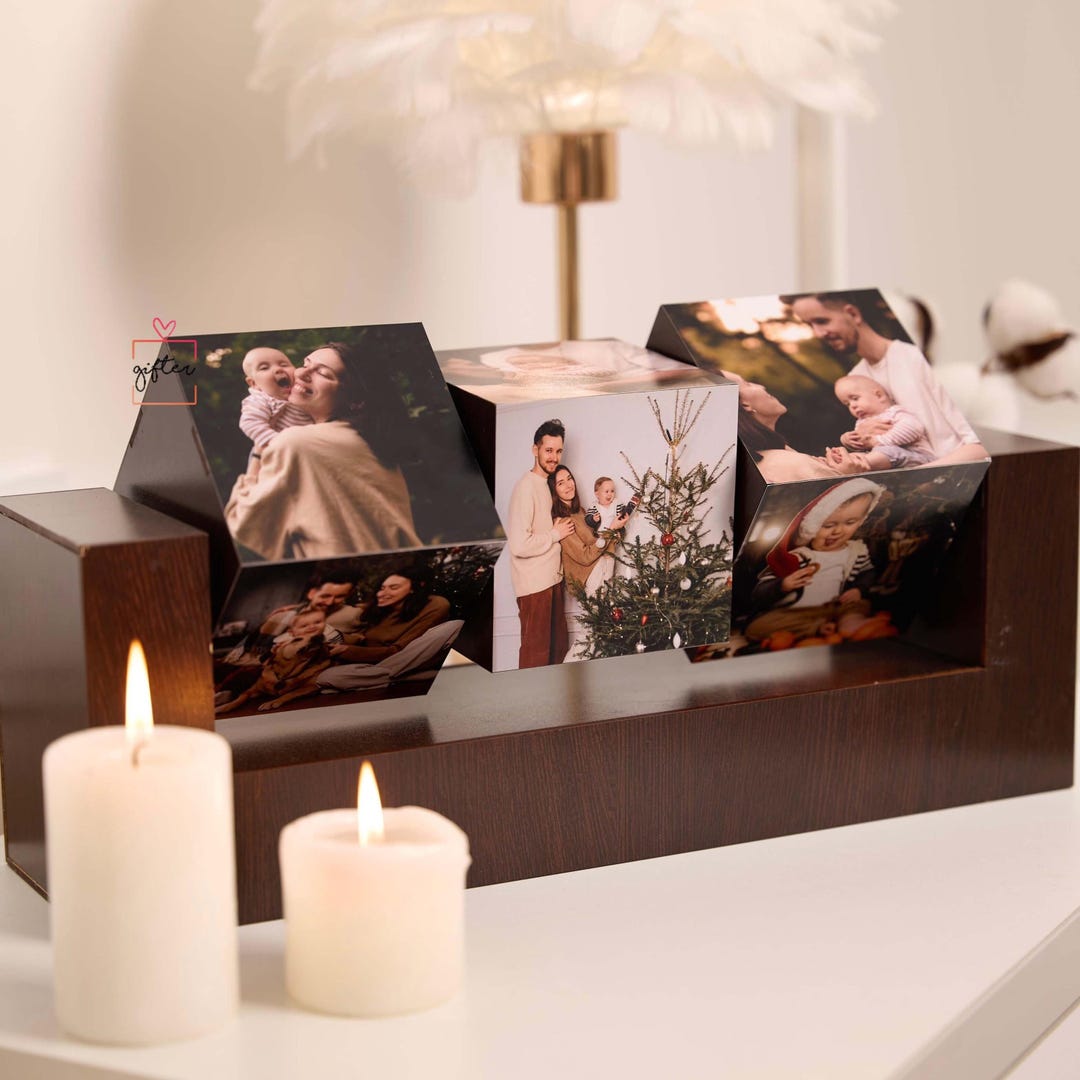 Infinity Photo Cubes, Magic Photo Cubes, Wooden Photo Cubes, Spinning ...