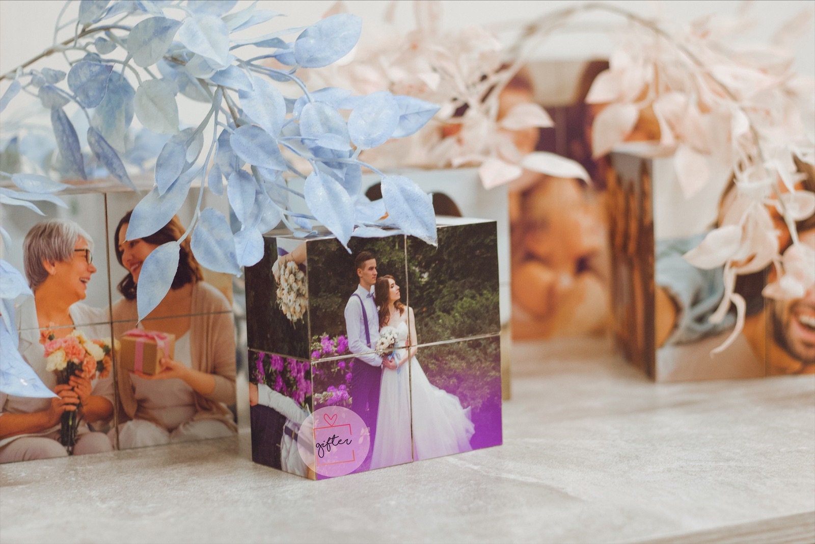 Infinity Photo Cube, Magic Photo Cube, Wooden Photo Cube, Fold Photo ...