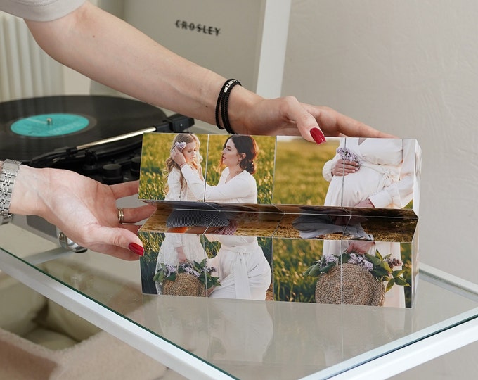 Rotating Photo Box, Memory Photo Frame,family Photo Frame,wooden Photo ...