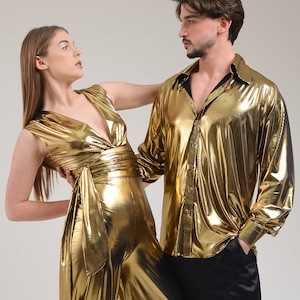 Matching Gold Party Outfit for Cclothe, Stage Show Costume, Party ...