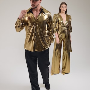 Matching Gold Party Outfit for Cclothe, Stage Show Costume, Party ...