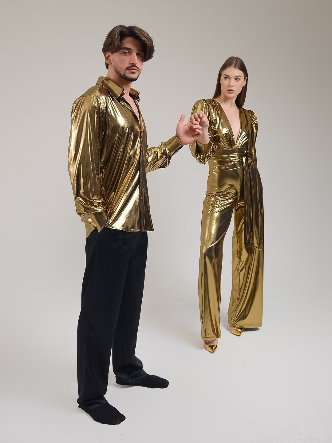 Matching Gold Party Outfit for Cclothe, Stage Show Costume, Party ...