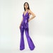 Metallic Party Outfit, Purple Two-piece Jumpsuit, Rave Outfit, Festival ...