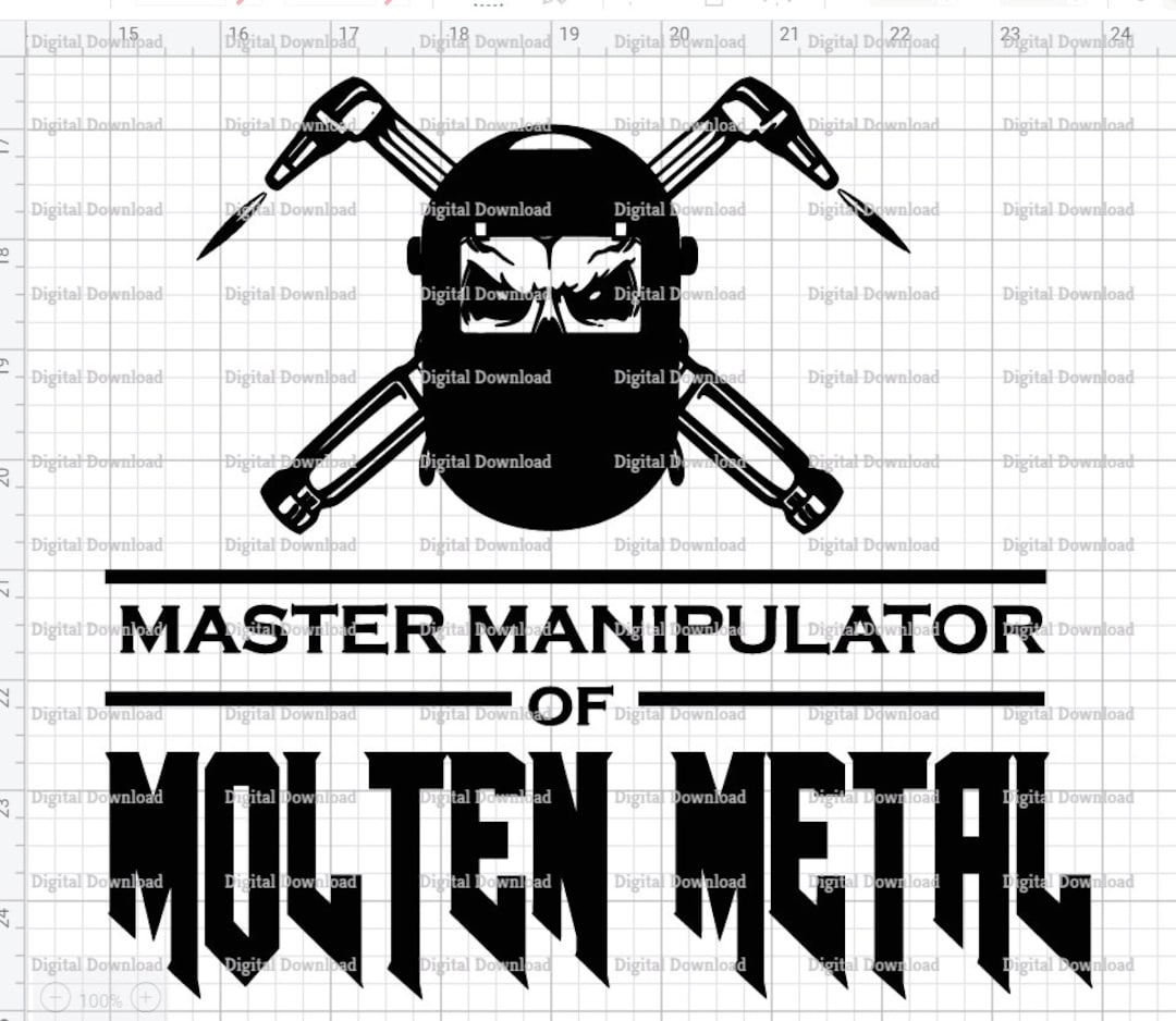 SVG File Containing Welding Logo, Master Manipulator of Molten Metal ...