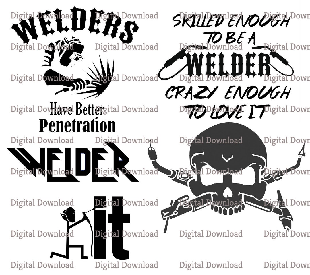 SVG File Containing Welder Sayings and Logos - Etsy
