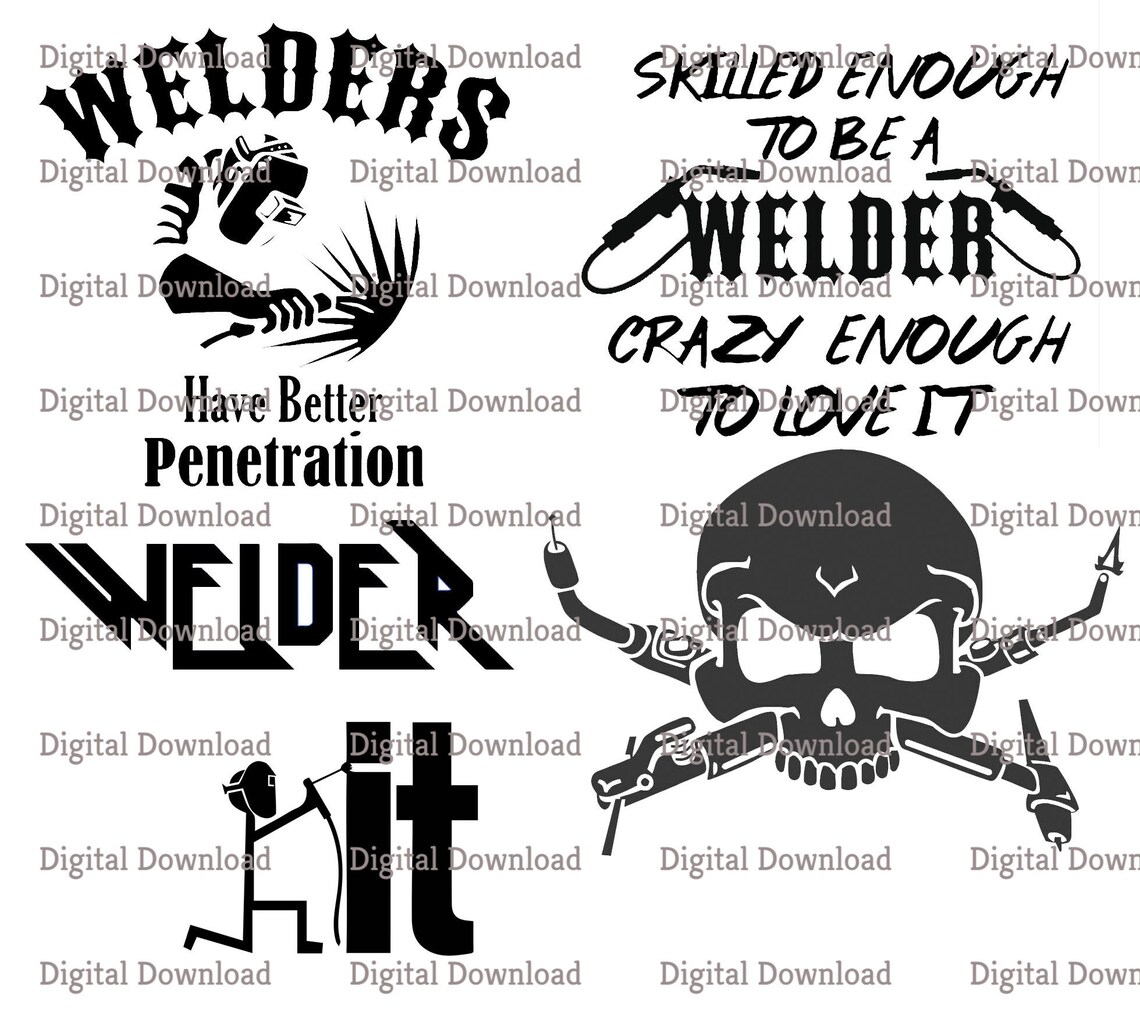 SVG File Containing Welder Sayings and Logos - Etsy