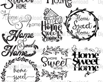 Home Sweet Home Svg Bundle, Home Sweet Home Svg, Home Sweet Home Design ...
