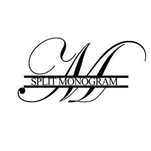 Split Monogram Bundle A-Z PNG, Spilt Letter , Alphabet Clipart, Last ...