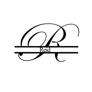 Split Monogram Bundle A-Z PNG, Spilt Letter , Alphabet Clipart, Last ...