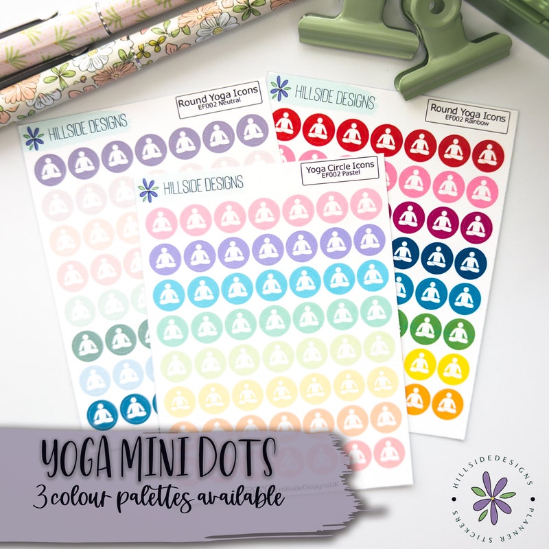 Yoga Scrapbook Stickers - Etsy UK