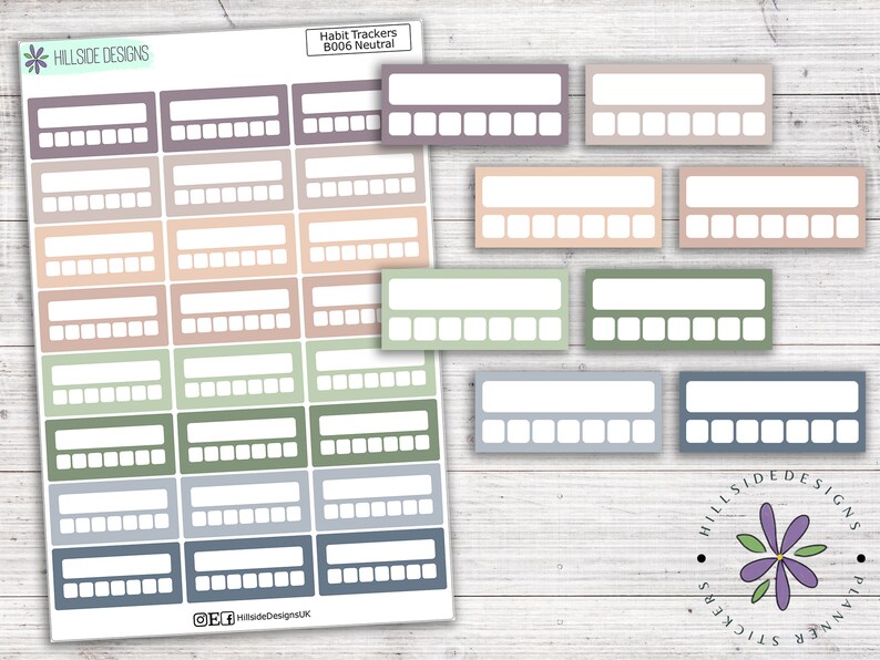 Habit Trackers: Planner and Journal Stickers - Etsy