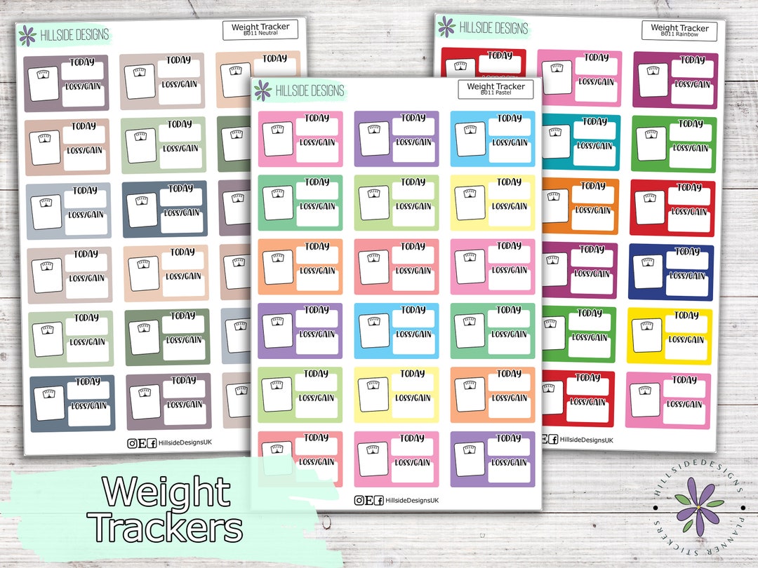 Weight Tracker Stickers - Etsy