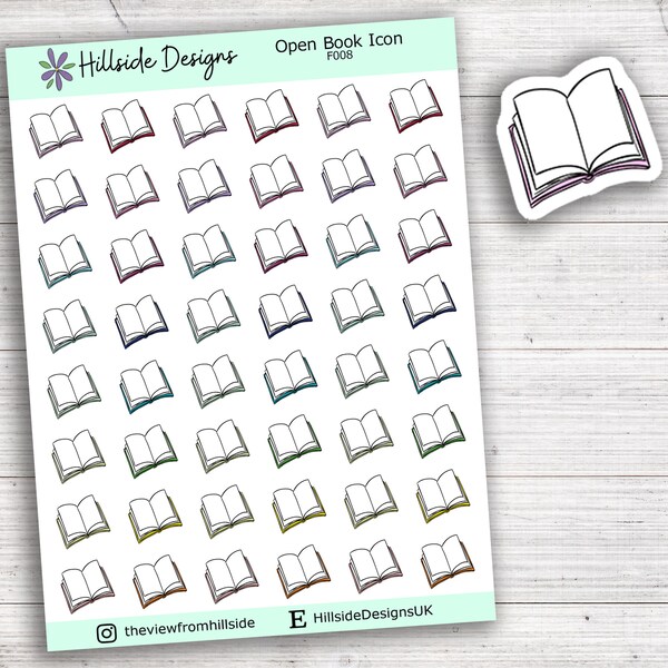 Open Book Stickers - Etsy