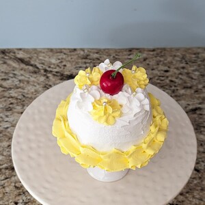 Fake Lemon Cherry Cream Mini Cake Dessert Tiered Tray Deco - Etsy