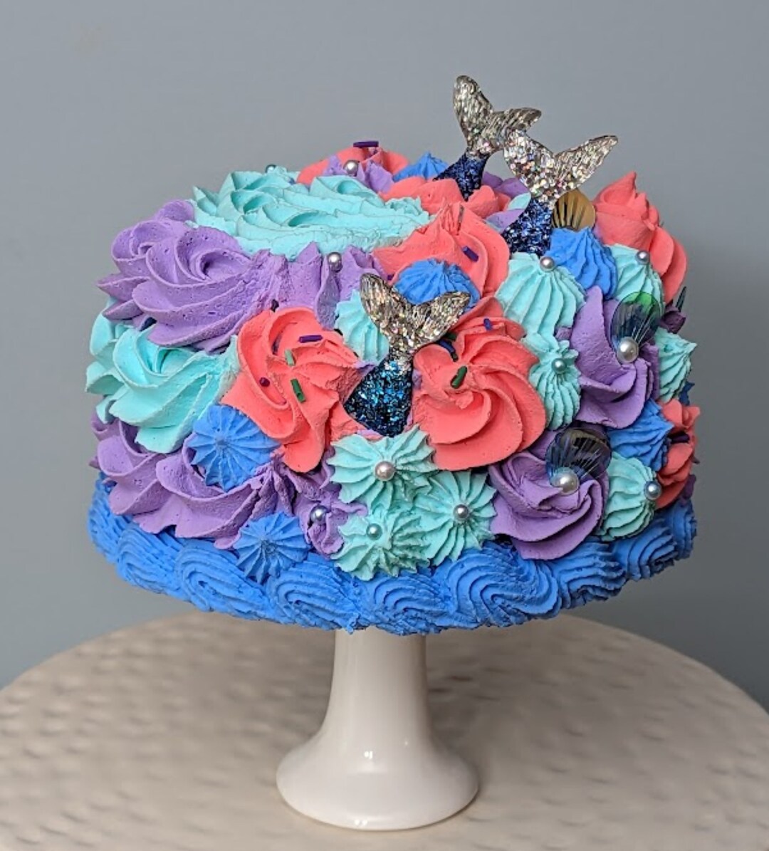 Fake Mermaid Cake/ Birthday Cake Prop/ Under the Sea Photo Shoot Prop ...