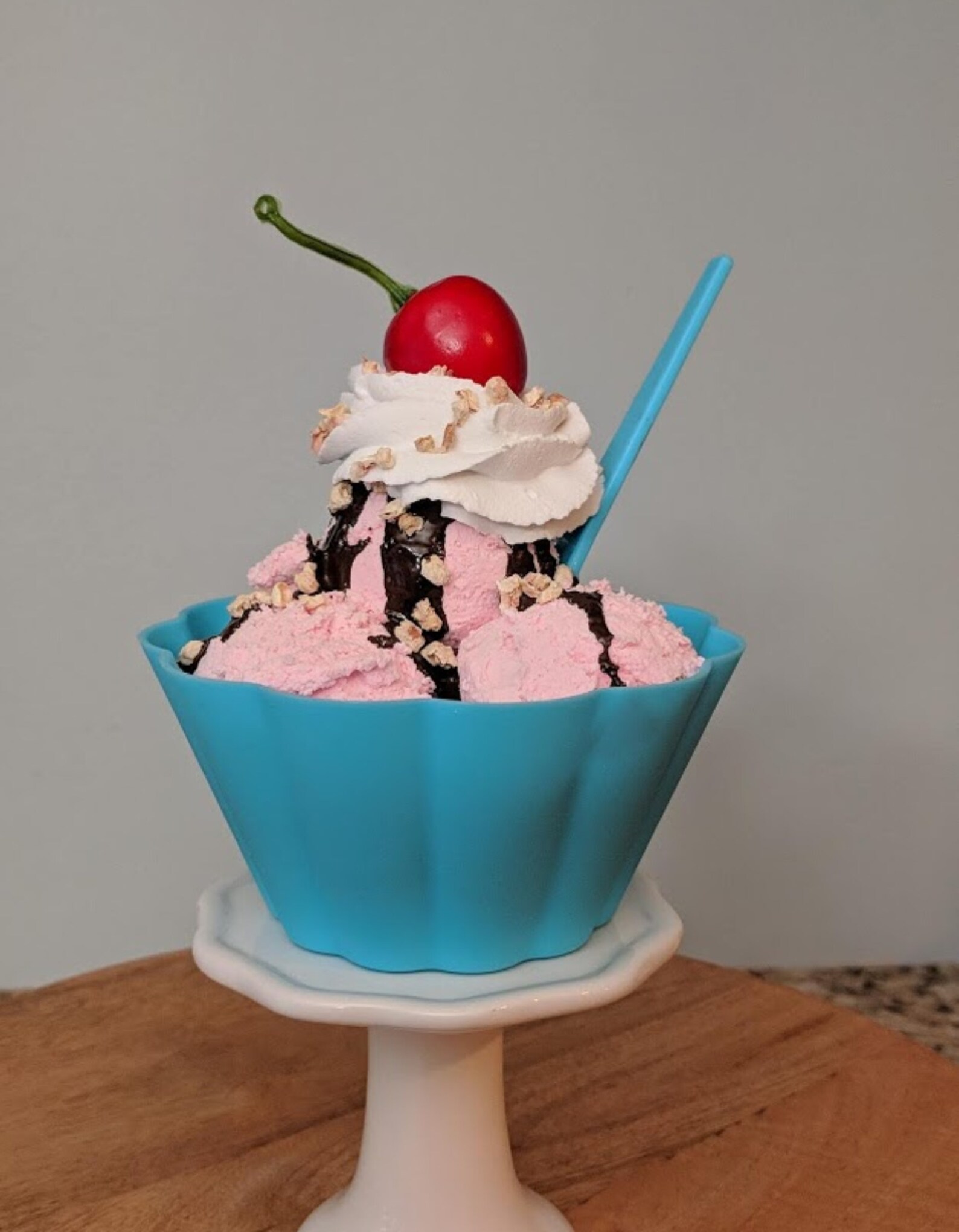 Fake Faux Strawberry Ice Cream Sundae Summer Dessert Tiered Etsy