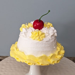 Fake Lemon Cherry Cream Mini Cake Dessert Tiered Tray Deco - Etsy