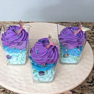 Fake Mermaid Parfait/ Birthday Party Decor/ Ocean Themed Tiered Tray - Etsy