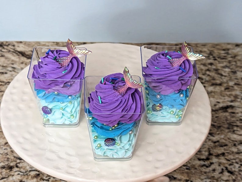 Fake Mermaid Parfait/ Birthday Party Decor/ Ocean Themed Tiered Tray - Etsy