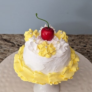 Fake Lemon Cherry Cream Mini Cake Dessert Tiered Tray Deco - Etsy