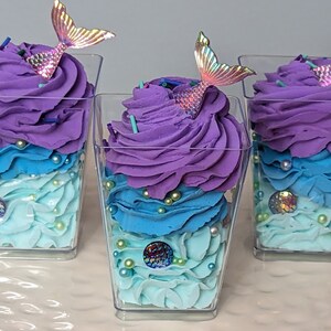 Fake Mermaid Parfait/ Birthday Party Decor/ Ocean Themed Tiered Tray - Etsy