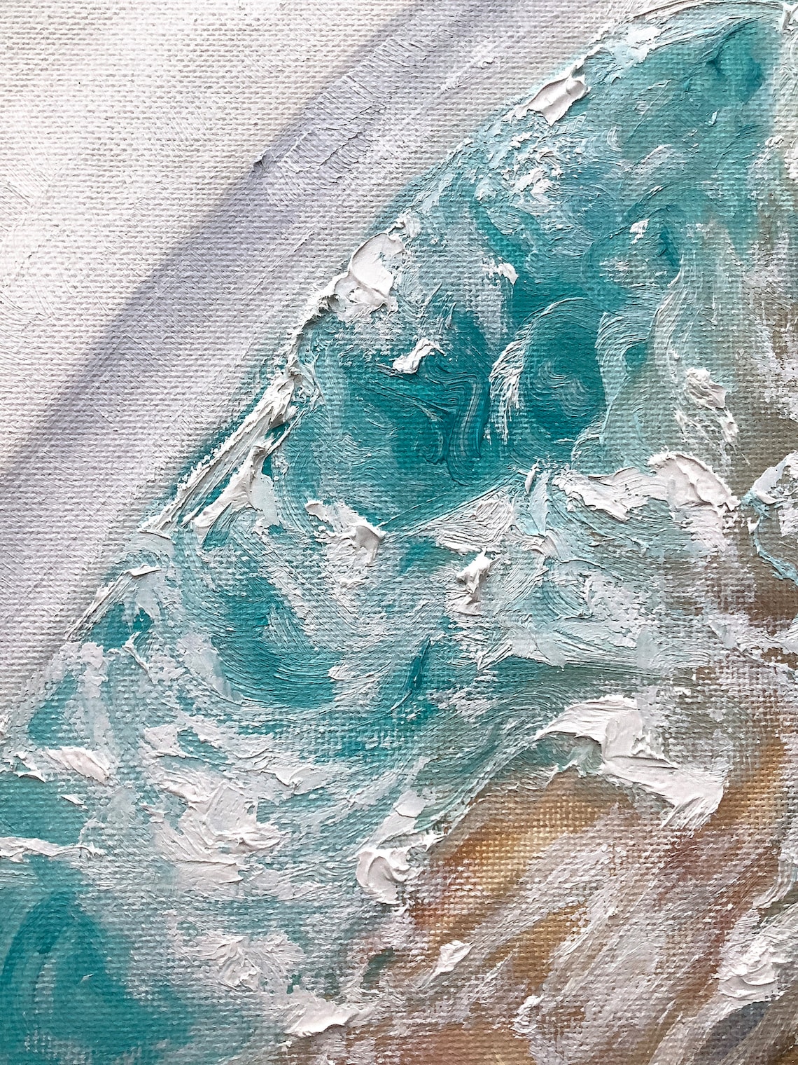 Bathing - Original Oil Painting, Woman in the Bath Tub, Modern Abstract ...