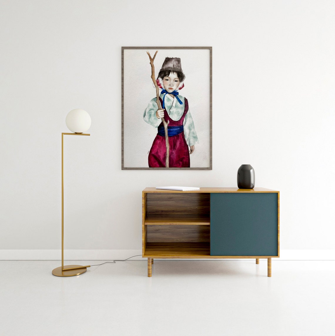 A Boy Wearing Hanbok Original Watercolor Painting by - Etsy Canada