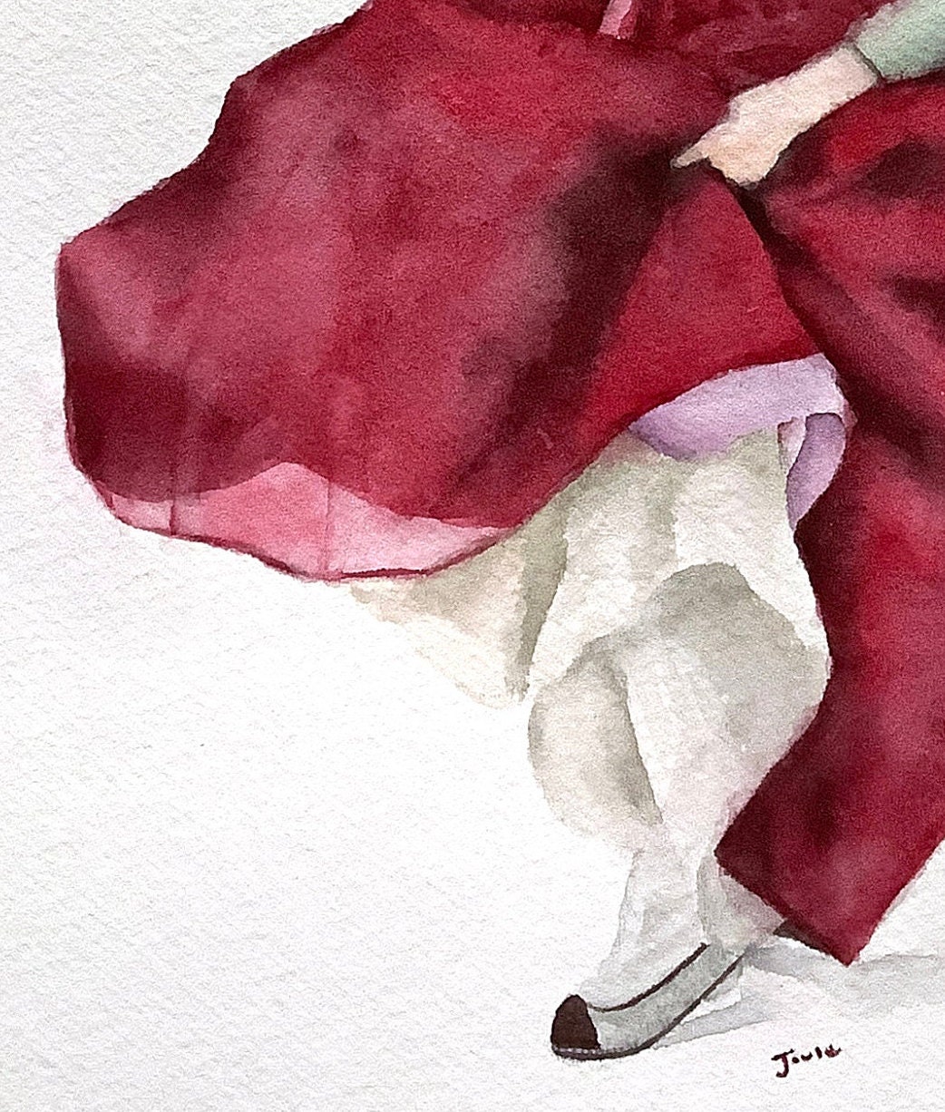A Girl Wearing Hanbok - Original Watercolor Painting by Locatehereart ...
