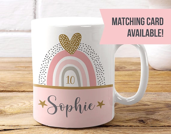 Personalised Happy Birthday Mug Custom Name Mug Rainbow Mug | Etsy