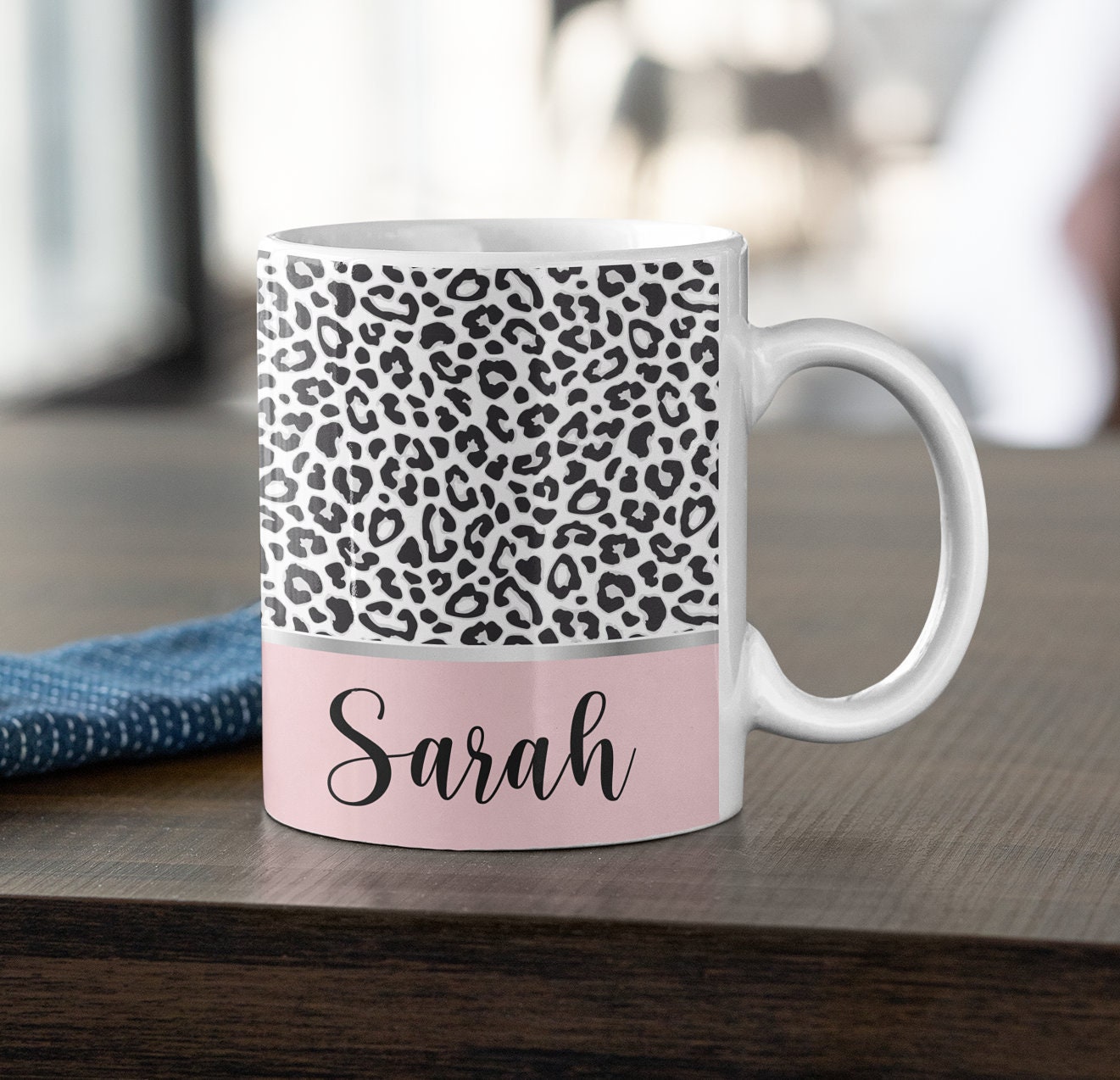 Custom Name Mug Name Coffee Mug Monogram Mug Animal Print - Etsy UK
