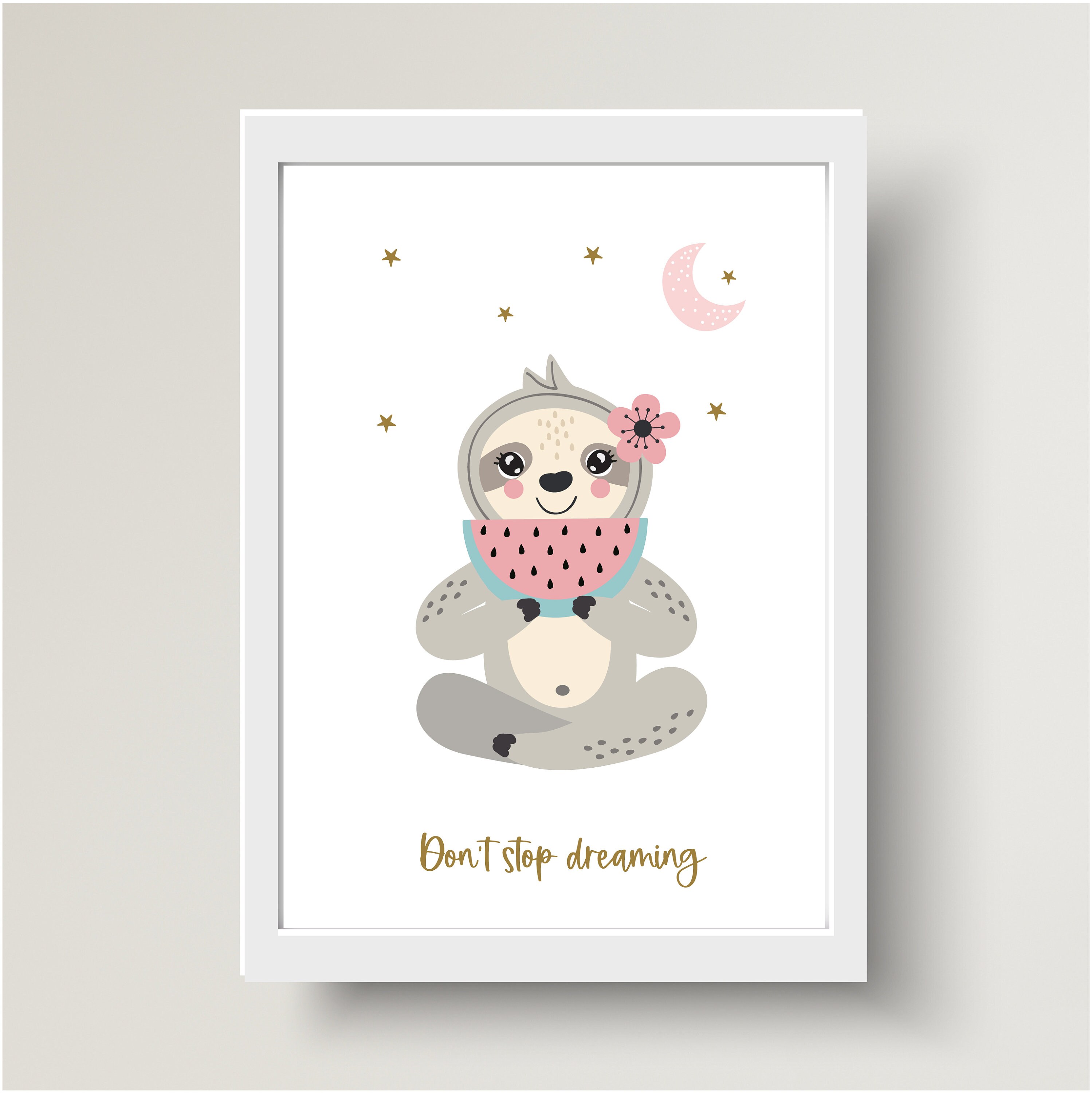 Personalised Girls Bedroom Décor Set of 3 Sloth Bedroom Wall - Etsy