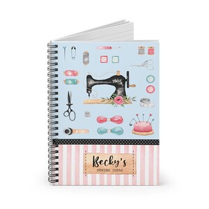 Sewing Planner, Personalised Sewing Notebook, Sewing Projects Gift ...