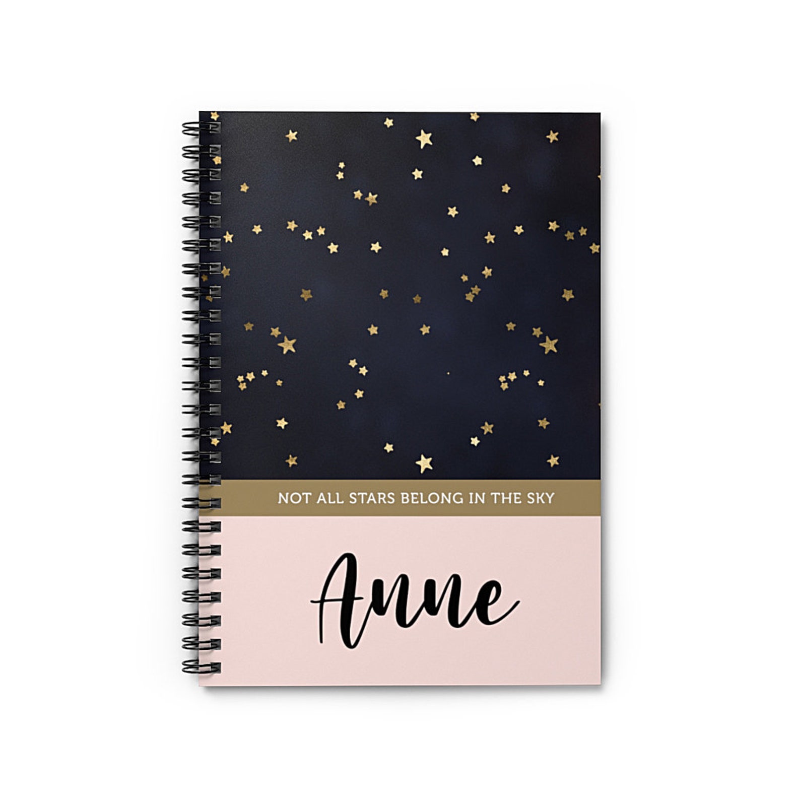 Personalised Notebook Stars A5 Notebook Spiral Lined - Etsy