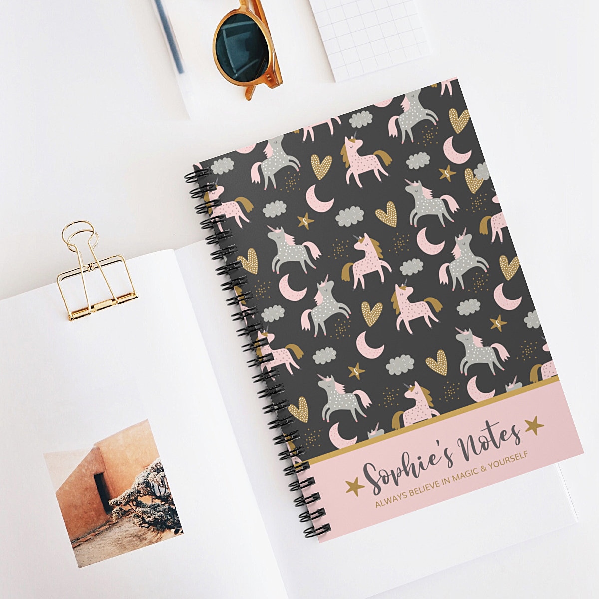 Personalised Unicorn Notebook Custom Spiral Notebook - Etsy UK