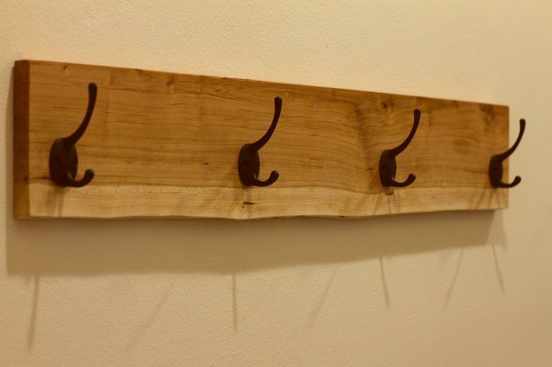 Live Edge Coat Rack Custom Sizes Available Cherry Walnut Housewarming ...