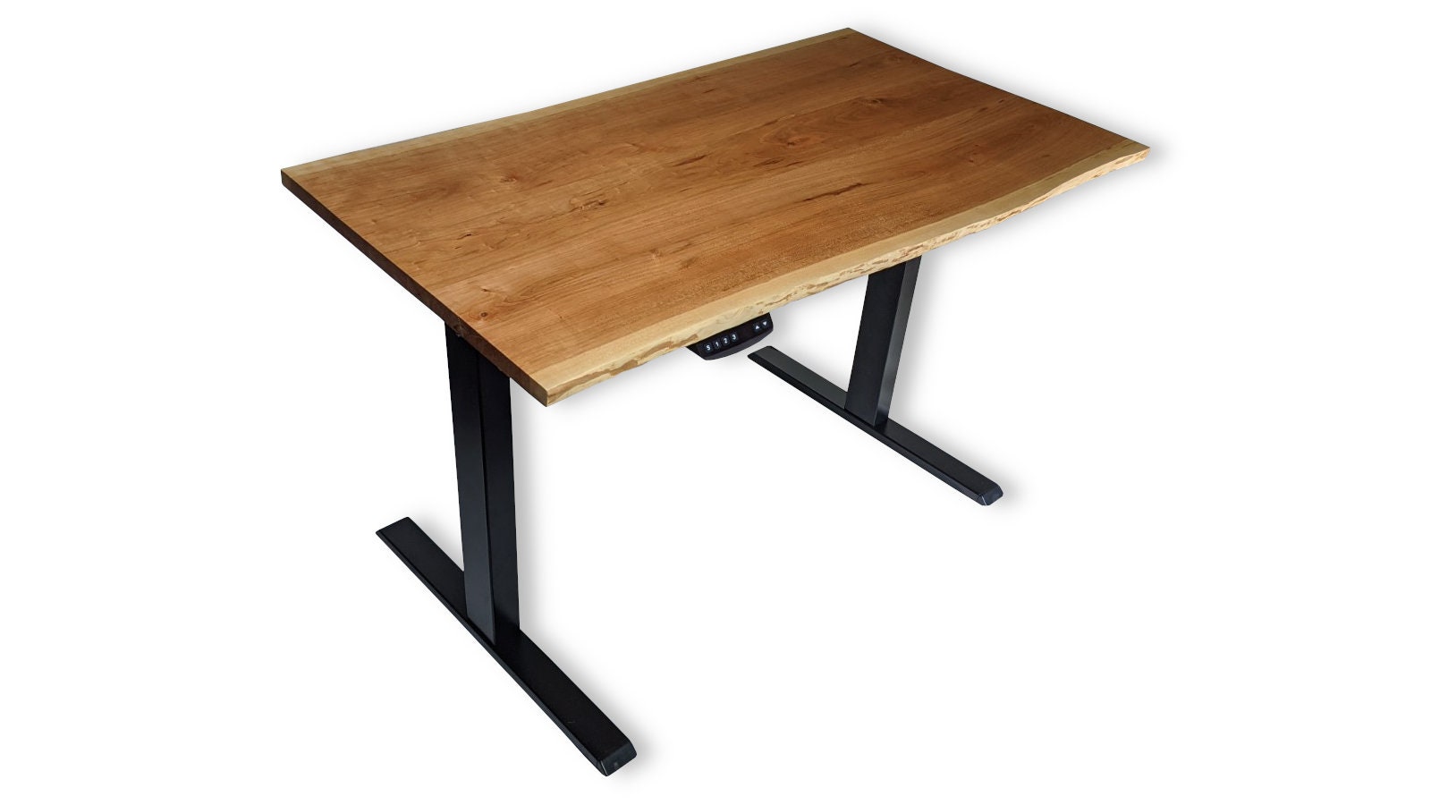 Live Edge Standing Desk Cherry Walnut Large Solid Wood Home Office Den ...