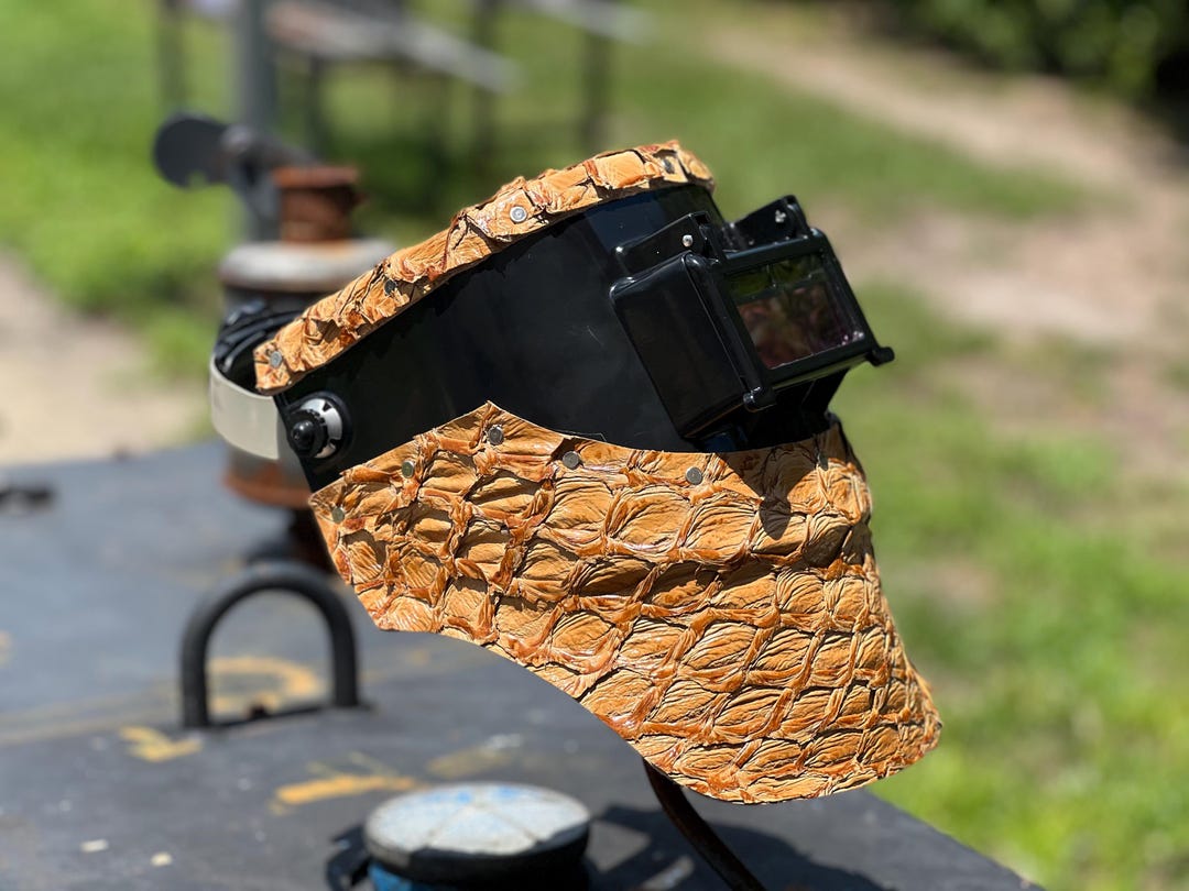Pirarucu Skin Chopped Tiger Hood Welding Hood - Etsy
