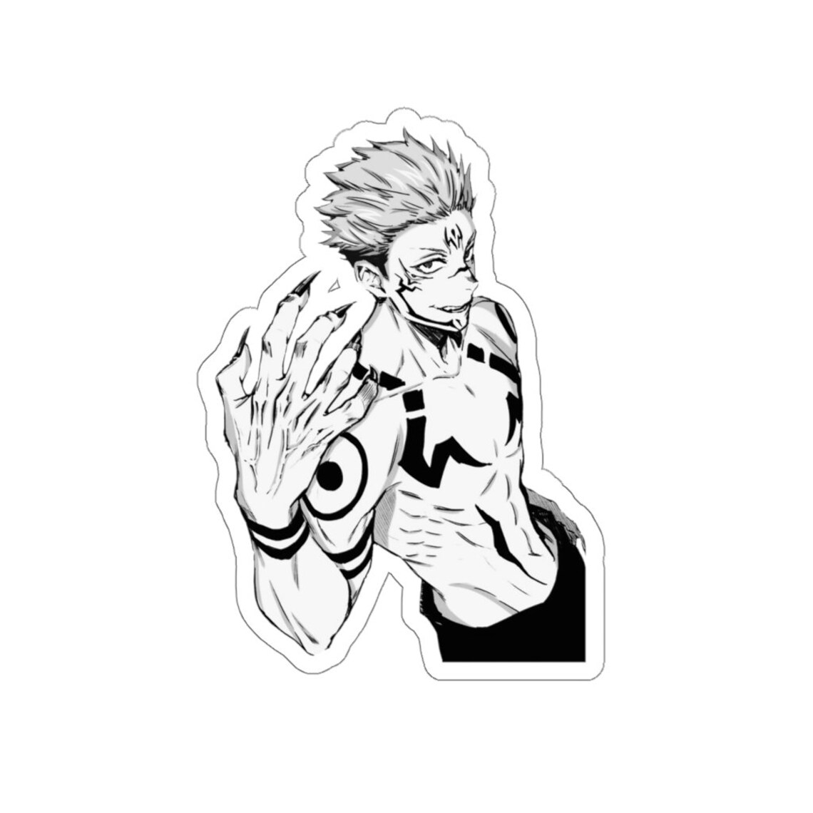 Sukuna Ryomen Sticker Jujutsu Kaisen Sticker | Etsy