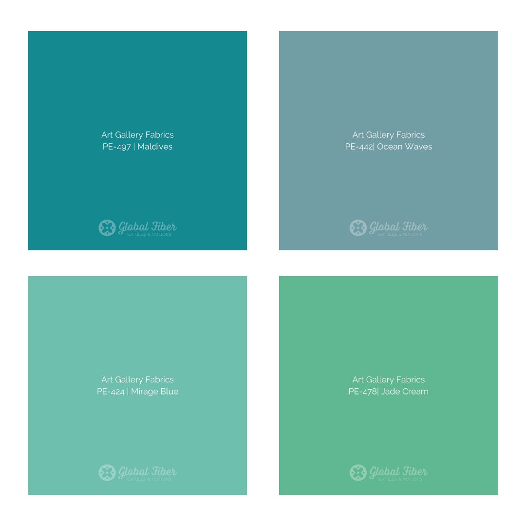 Pure Solids by Art Gallery Fabrics in Maldives, Mirage Blue, Ocean ...