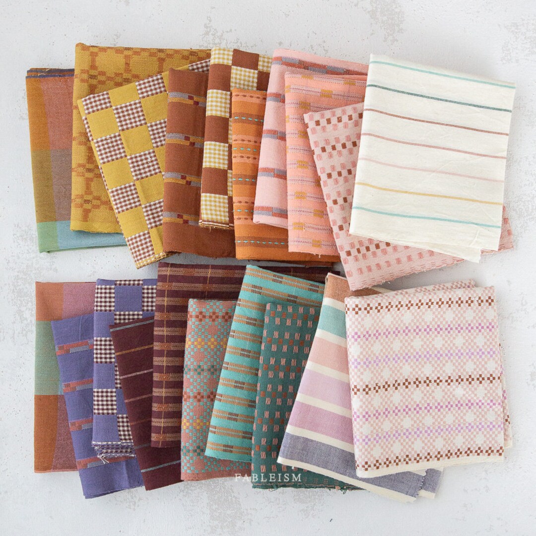 Canyon Springs Cotton Woven Fabric, Earth Tone Checker Stripe - Etsy