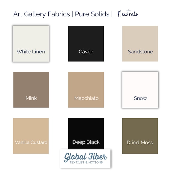 PURE Solids Art Gallery Fabric Neutrals search PURE | Etsy