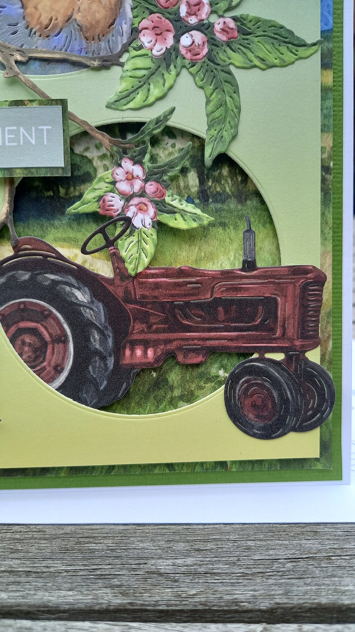 Robin and Tractor Happy Retirement 5x7 Tent Fold Greetings | Etsy